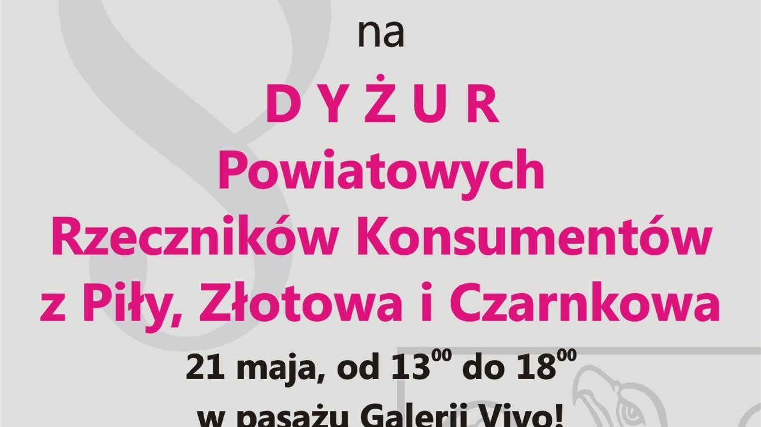 Konsumenckie porady w Galerii VIVO